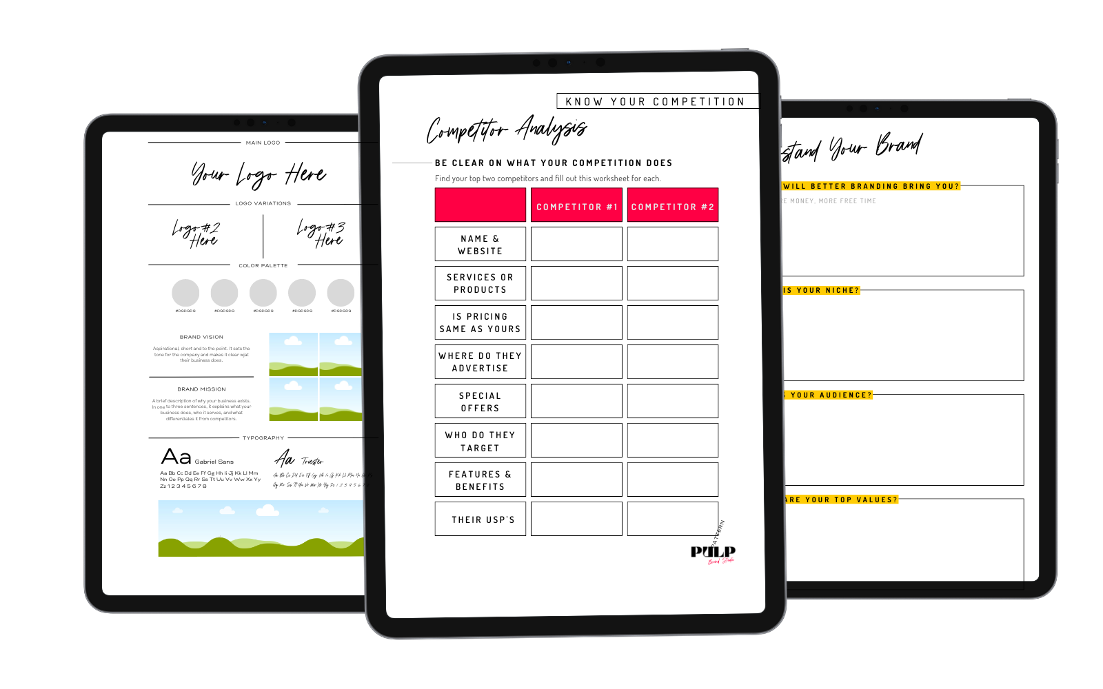 Pulp Brand Studio DIY Your Brand Worksheet Download